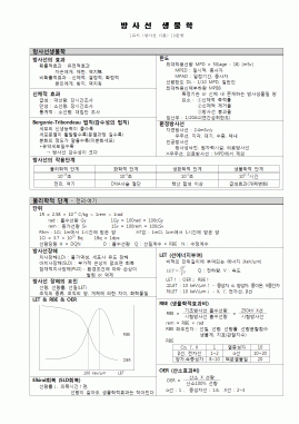 1교시 <방사선 이론> 방사선 생물학-1페이지