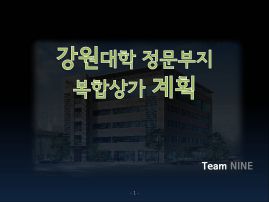 강원대학교 정문부지 종합상가 사업계획서-1페이지