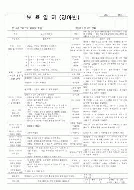 평가인증 통과한 만2세 7월 여름 (한달일지)-1페이지