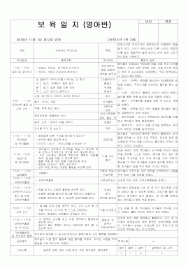 평가인증 통과한 만2세 11월 우리나라 (한달일지)-1페이지