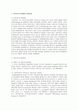 가족치료의 발달배경, 발달단계와 가족의 기능에 대하여 정리하고 기능적인 가족과 역기능적이 가족에 대해 논하시오-1페이지