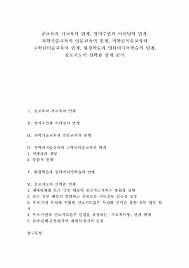 [연계][교육연계]공교육과 사교육의 연계, 영어수업과 이러닝의 연계, 과학기술교육과 인문교육의 연계, 저학년미술교육과 고학년미술교육의 연계, 환경학습과 멀티미디어학습의 연계, 진로지도의 산학관 연계 분석-1페이지