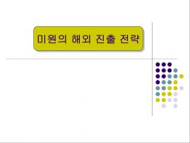 [국제마케팅]미원의 해외 진출 전략-1페이지