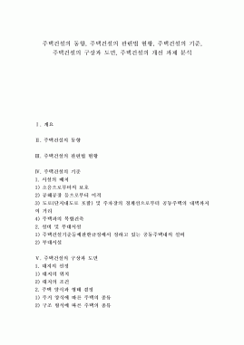 [주택건설 동향][주택건설 관련법 현황][주택건설 기준][주택건설 구상과 도면][주택건설 개선 과제]주택건설의 동향, 주택건설의 관련법 현황, 주택건설의 기준, 주택건설의 구상과 도면, 주택건설의 개선과제 분석-1페이지