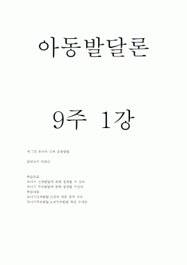 [사이버대학] 아동발달-기말교안-1페이지