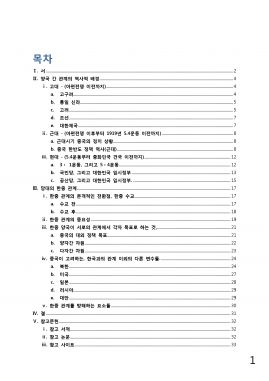 한중관계의 역사적 흐름과 방향-1페이지