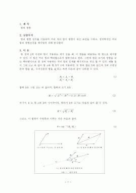 [자연과학] 힘의 평형 [논문]-1페이지