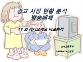 광고 시장 현황 분석 방송매체 TV 와 라디오광고 비교분석-1페이지