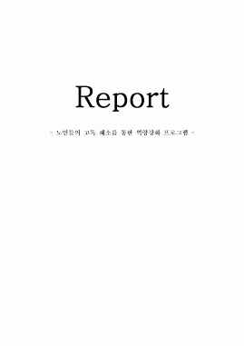 노인들의 고독 해소를 통한 역량강화 프로그램-1페이지