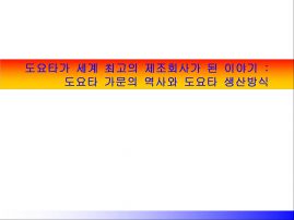 도요타(토요타/Toyota)가 세계 최고의 제조회사가 된 이야기 : 도요타 가문의 역사와 도요타 생산방식-1페이지