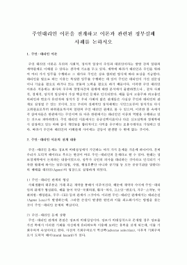 주인대리인 이론을 전개하고 이론과 관련된 정부실패 사례를 논하시오-1페이지