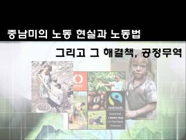 중남미의 노동현실과 노동법, 해결책으로써 공정무역 [A+ 평가 레포트]-1페이지