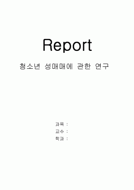 청소년 성매매에 관한 연구-1페이지