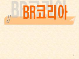 [기업 분석]글로벌 기업 분석 보고서-BR코리아의 특징 및 경영[2012년 A+추천 레포트]-1페이지