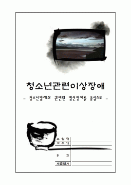 이상심리학 청소년기 정신질환의 종류와 특징 및 정신건강에 대한 중요성 (2012년 추천 우수)-1페이지