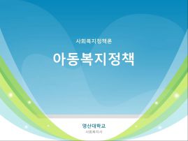 아동복지정책의 유형 및 범위-1페이지