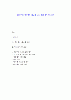 [인터넷] 인터넷의 개념과 구조, TCP-IP 프로토콜-1페이지