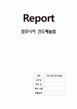 암모니아 인도페놀법1-1페이지