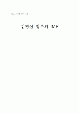 김영삼 정부의 IMF-1페이지