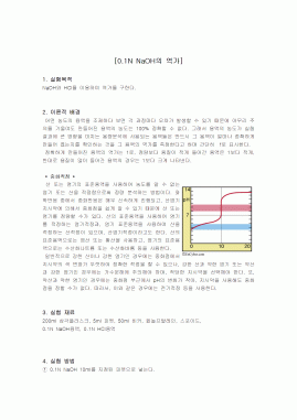 분석. 실험 - 0.1N NaOH의 역가, 식초의 초산 함량, 과일주스의 유기산 함량, 소금물의 소금 함량 측정 [모르(Mohr)적정법]-1페이지