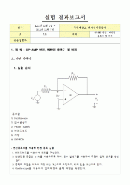 (결과) OP-AMP 반전, 비반전 증폭기 및 버퍼-1페이지