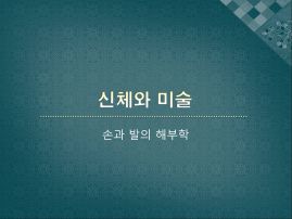 신체와 미술 - 손과 발의 해부학-1페이지