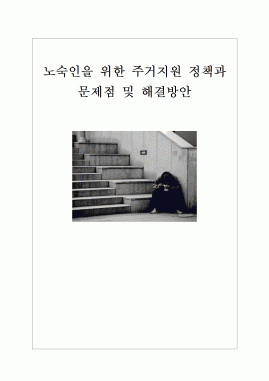 노숙인을 위한 주거지원 정책과 문제점 및 해결방안-1페이지