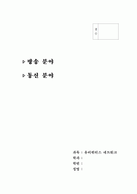 유비쿼터스 네트워크(방송분야,통신분야)-1페이지