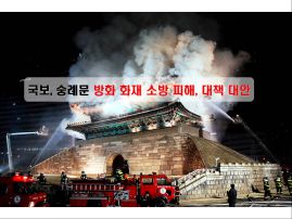 국보, 숭례문 방화 화재 소방 피해, 대책 대안-1페이지