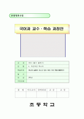 3)국어-하나의 낱말이 지니고 있는 여러 가지 뜻을 활용하기(중안)-1페이지