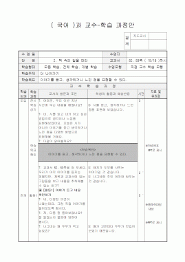 4)국어-책속의 길을 따라-이야기를 듣고, 생각하거나 느낀 점을 표현할 수 있다.(중안)-1페이지