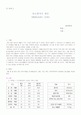 탄소발자국 보고서(한달생활탐구) : 탄소발자국 계산(2010.3.01~ 3.31)-1페이지