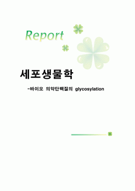 세포생물학 -바이오 의약단백질의 glycosylation-1페이지