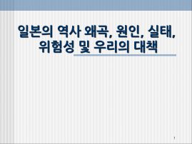 일본의 역사 왜곡, 원인, 실태, 위험성 및 우리의 대책-1페이지