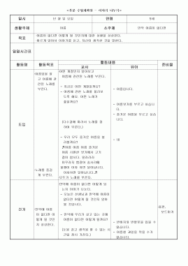 부분수업계획안 (이야기 나누기) 소주제 - 만약 여름이 없다면, 물고기 잡기-1페이지