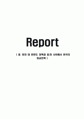 중. 미의 대 한반도 정책과 중.미 사이에서 한국의 외교전략-1페이지