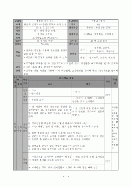 중1) 국어 <옛그림 읽기 교안> - 2. 읽기의 바탕 : (2) 옛 그림 읽기-1페이지