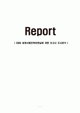 2009 세계서예전북비엔날레 개편 보고서 조사분석-1페이지