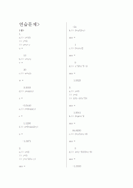 매트랩 레포트 (1,2,3장)-1페이지