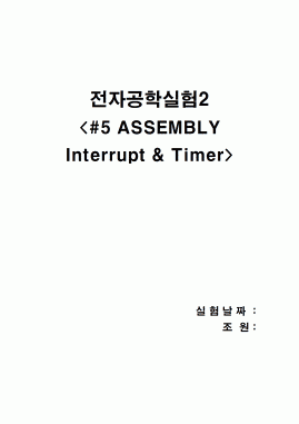 ARM Assembly Interrupt & Timer-1페이지