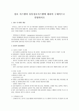 정보 시스템과 유통정보시스템에 대하여 구체적으로 설명-1페이지