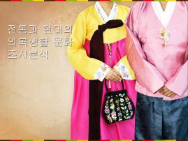 전통과 현대의 의복생활 문화 조사분석-1페이지