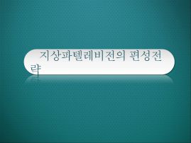 지상파 텔레비전의 편성전략-1페이지