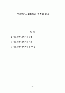 정신보건사회복지의 현황과 과제-1페이지