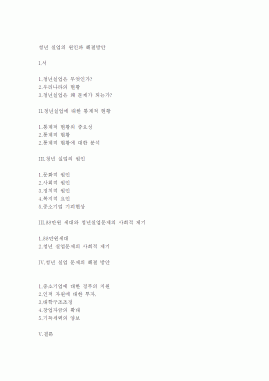 청년 실업의 원인과 해결방안-1페이지