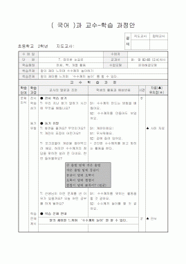 초등2)국어 <국어(듣기말하기)과 교수-학습 과정안> - 7. 따뜻한 눈길로(듣․  말 82-83 (2/4)차시) 전체, 짝, 개별 활동 : 말의 재미 느끼며 수수께끼 놀이하기-1페이지