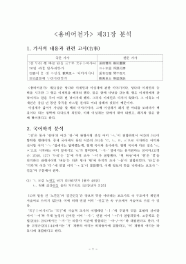 용비어천가(龍飛御天歌) 제31장 분석-1페이지