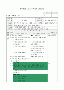 3)음악-12. 방울새 - 음악을 들으며 빠르기에 맞추어 몸으로 표현하기-1페이지