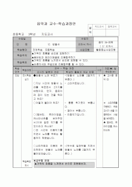 3)음악-12. 방울새 - 가락의 흐름을 손으로 표현하기, 탬버린과 트라이앵글로 리듬합주하기-1페이지