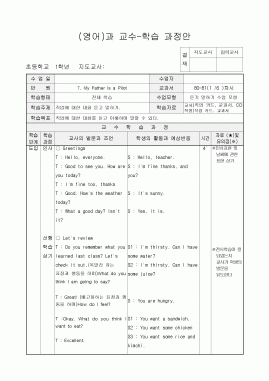 1)영어-7. My Father is a Pilot - 직업에 대한 대화 듣고 말하기-1페이지